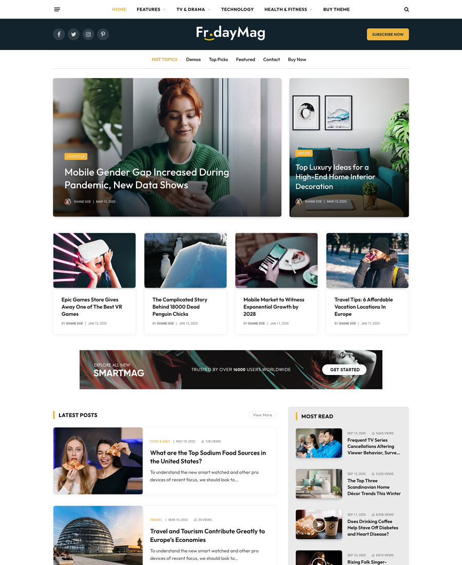 SmartMag - Best WordPress News & Magazine Theme 2025